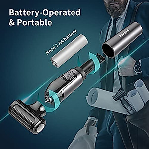 Body Hair Trimmer for Men, KENSEN Upgrade Body Groomer Showerproof Wet Dry Ball Shaver, Portable Battery Operated Groin Area Body Shavers