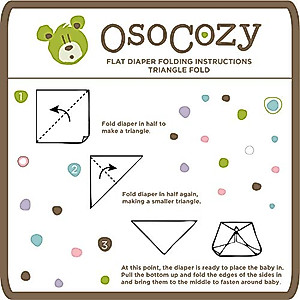 OsoCozy Unbleached Birdseye Flat Cloth Diapers (6 Pack) - 27 x 27 Inches, One-Layer Flat Cloth Baby Nappies Made of Soft, Durable 100% Birdseye Weave Cotton