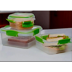 Food Storage Containers with Lids - Kitchen Essentials for Every Home: Leak Proof/BPA-free -kitchen organizer - Durable Plastic Containers sets for Organized Storage-3 Pcs(0.325l - 0.7l- 1,2l)