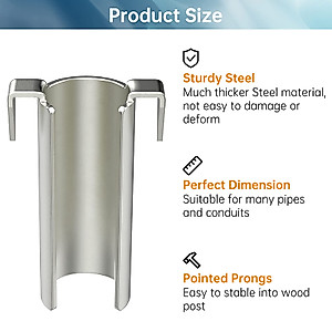 FOROIRON 100 Pack Smart Shield Nail Guard for Wire Cable Protection,Nail Guard for Electrical Wiring Ceiling Board Studs