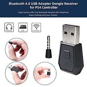 Zamia Wireless Adapter for PS4/PS5 Dongle Mini USB 4.0 Headset Adapter Transmitters Microphone Receiver Support A2DP HFP HSP