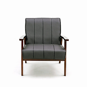 Panana Reception Retro Accent Chair Beech Wood Frame Armchair Occasional Living Room Reception Bedroom Balcony Conservatory Padded