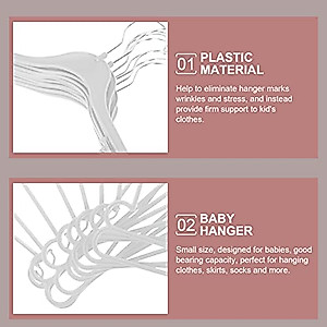 ULTECHNOVO Hangers 100 Pack Kids Hangers 10 Pcs Baby Hangers for Closet Non Laundry Infant Pant Hangers Shirt Coat Hanger for Nursery Toddler Clothing Hangers White Hangers 100 Pack Hangers 50 Pack