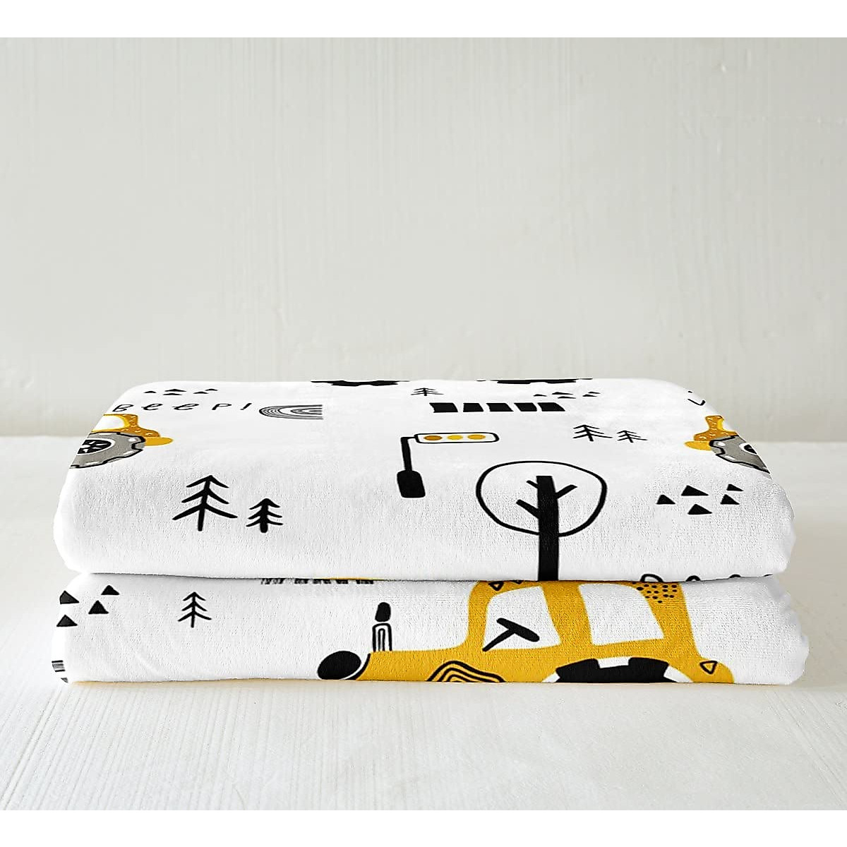 Tractor Blanket for Boys,Construction Vehicles Throw Blanket Queen for Bed,Cartoon Cars Fleece Blanket for Toddler Kids Teens,Retro Equipment Trucks Sherpa Blanket,Construction Themed Bedroom Decor