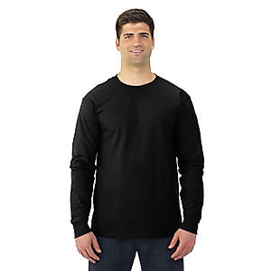 Fruit of the Loom Adult 5 oz. Long-Sleeve T-Shirt, Black, M