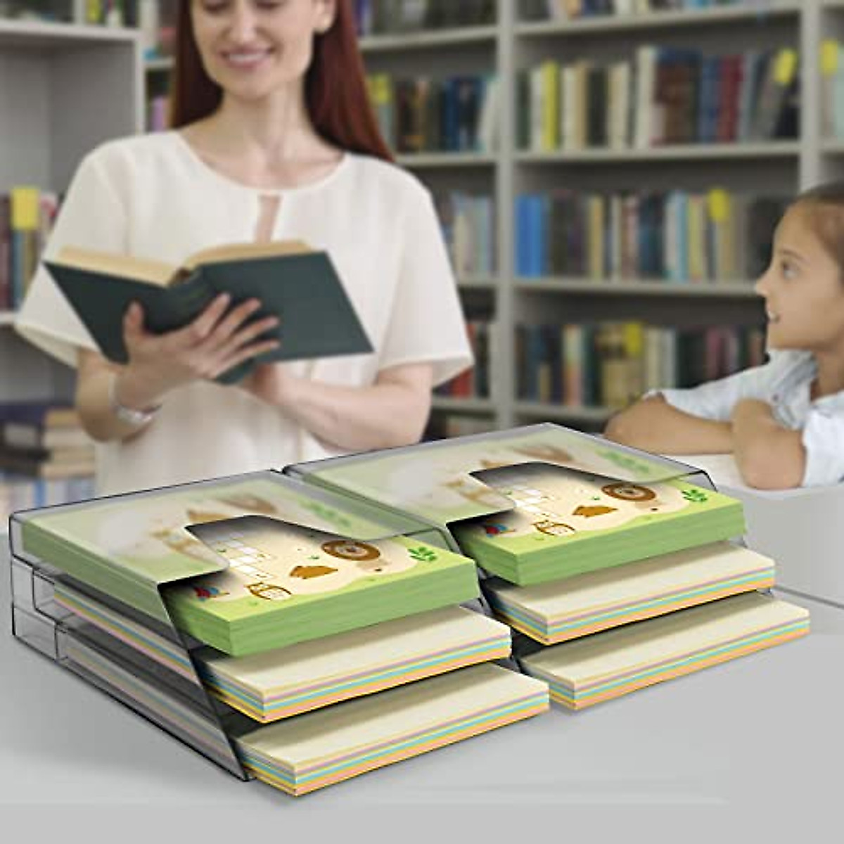 Acrimet Vertical Triple File Folder Organizer - Desk & Wall