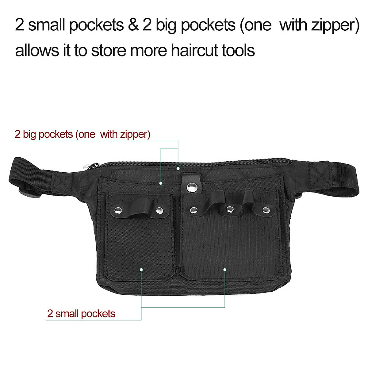 Hair Stylist Waist bag, Anself Barber & Salon Pouch Makeup bag for Hair Cutting Clippers,Combs,Salon Tools,Makeup Tools