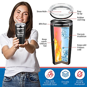 Nuogo Thank Gifts Appreciation Gift for Women Men You're Awesome Stainless Steel Insulated Tumbler with Lids and Straws for Coworker Employee Teachers Nurse Gifts, 20 oz (Classic Colors,6 Sets)