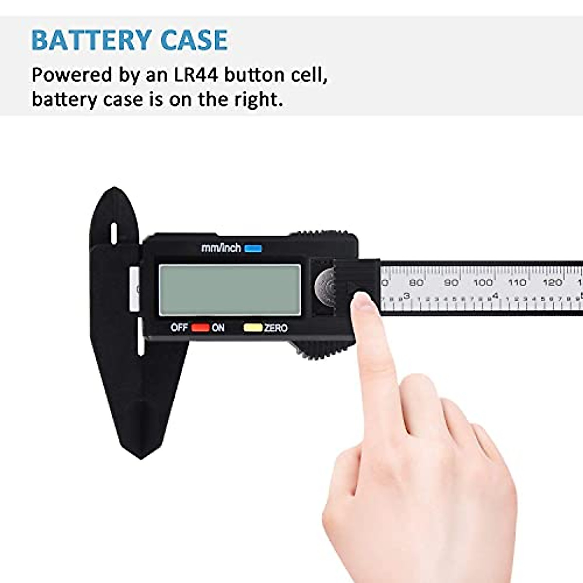 Digital Caliper, Adoric 0-6" Calipers Measuring Tool - Electronic Micrometer Caliper with Large LCD Screen, Auto-Off Feature, Inch and Millimeter Conversion