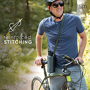 Simple Modern Water Bottle Carrier Sling with Adjustable Strap | Bottle Holder Crossbody Bag for Walking, Hiking and Traveling | Summit Collection | Blush