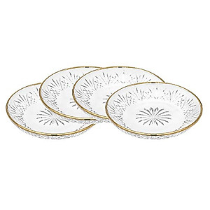 Godinger Dessert Plates, Gold Trim - Dublin, Set of 4