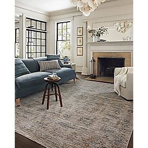 LOLOI Jean Stoffer Katherine Collection KES-04 Pebble/Ocean 7'-10'' x 10' Area Rug
