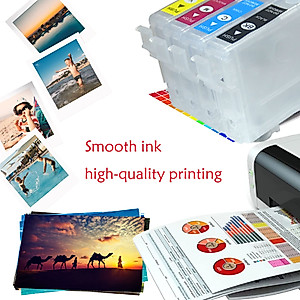 212XL No Chip Replacement Refillable Ink Cartridges Sublimation Ink Cartridges Without Chip & Ink for WF-2850 XP-4100 XP-2100 Empty Ink Cartridges for XP434 XP430 XP440 XP446 WF-2810 WF-2830 Printer