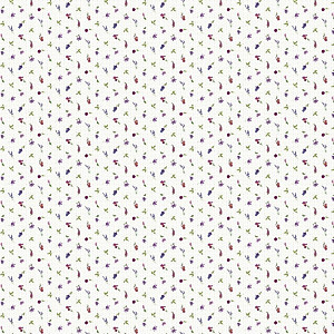 Northcott Deborah's Garden by Michel Design Works DP25596 10 White Tiny Flower Toss Fabric