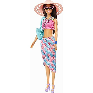 Barbie Doll and Fashion Advent Calendar, 24 Clothing and Accessory Surprises Like Swimsuit, Dress, Hat and Pet Kitten