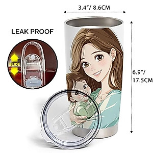 FOCIUZTA 20oz Playful Landscape Tumbler with lid, Travel Coffee Cup, Ideal for Easter, Gaming Enthusiast, Mother Day, and birthday gifts