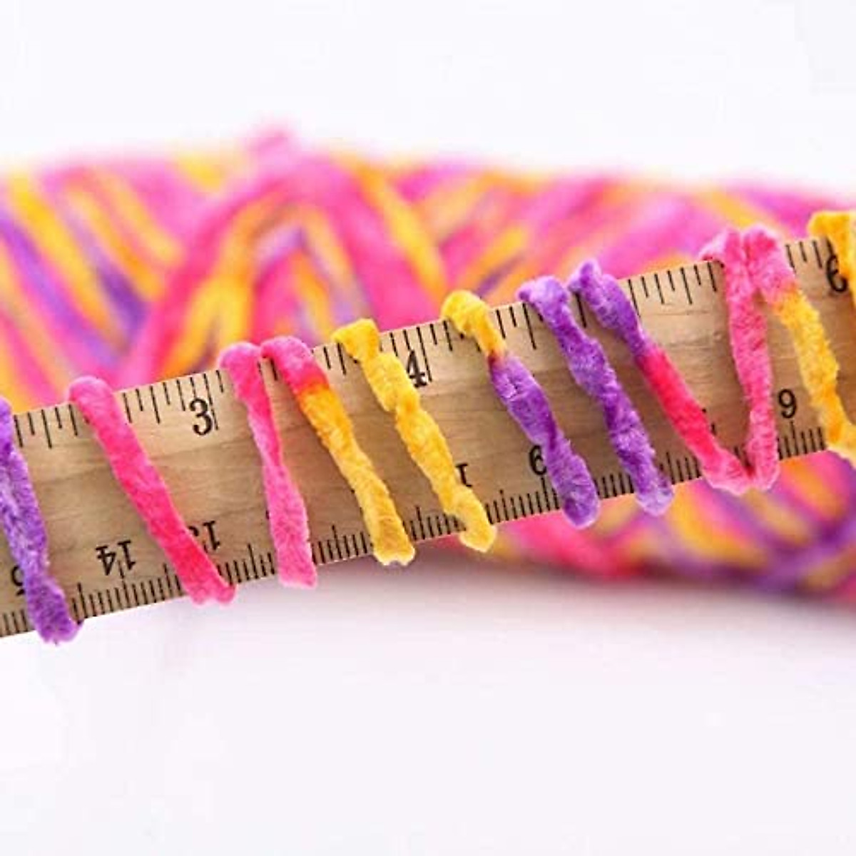 TEXXY 500g Bulky Vegan Soft Yarn Baby Chenille Velvet Yarn Knitting Crochet Yarn Crochet Chenille Yarn DIY Velvet Chenille Yarn (Color : Orange Green)