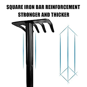 CGT Gardening Hand Tools Set, 5 Piece Refined Iron Garden Work Kit with Non-Slip Ergonomic Handle for Digging Planting, Outdoor Gardening Gifts for Women and Men