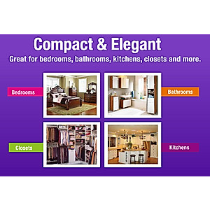 Ivation IVADM45 Powerful Mid-Size Thermo-Electric Intelligent Dehumidifier w/Auto Humidistat - For Small Spaces of Up to 100 Square Feet