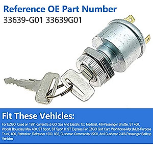 Ignition Switch Key Starter Switch for EZGO TXT EZGO Golf Cart Replace 33639-G01 33639G01