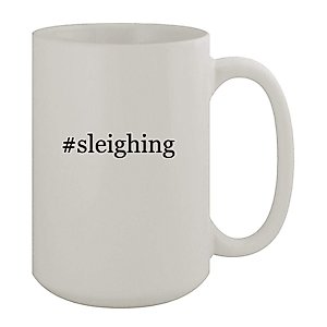 Knick Knack Gifts #sleighing - 15oz Ceramic White Coffee Mug, White