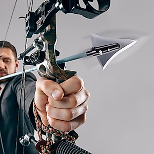 Neffadeque Broadheads Hunting Broadheads 125 Grain Fixed Blades Stainless Steel Right Bevel for Compound Bow Crossbow Recurve, Pack of 6