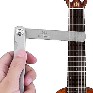 Luthier Feeler Gauge Set,30 Pcs Stainless Steel Guitar Feeler Gauges Luthier String Height Measuring Tool Guitar Nut Bridge File Set Luthiers Tool Thickness Gauge Guitar elmers guitar nut files 10-46