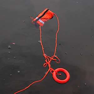 NTR Water Rescue Throw Bag with 70 Feet of Rope in 3/10 Inch Tensile Strength Rated to 1844lbs, Throwable Device for Kayaking and Rafting, Safety Equipment for Raft and Boat