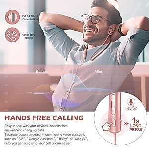 OINMELY Neckband Bluetooth Headphones V5.0 Wireless Headset Sport Earbuds w/Mic 12Hrs Playtime Cordless Noise-Canceling Earphones for Gym Running Compatible with iOS Samsung Android