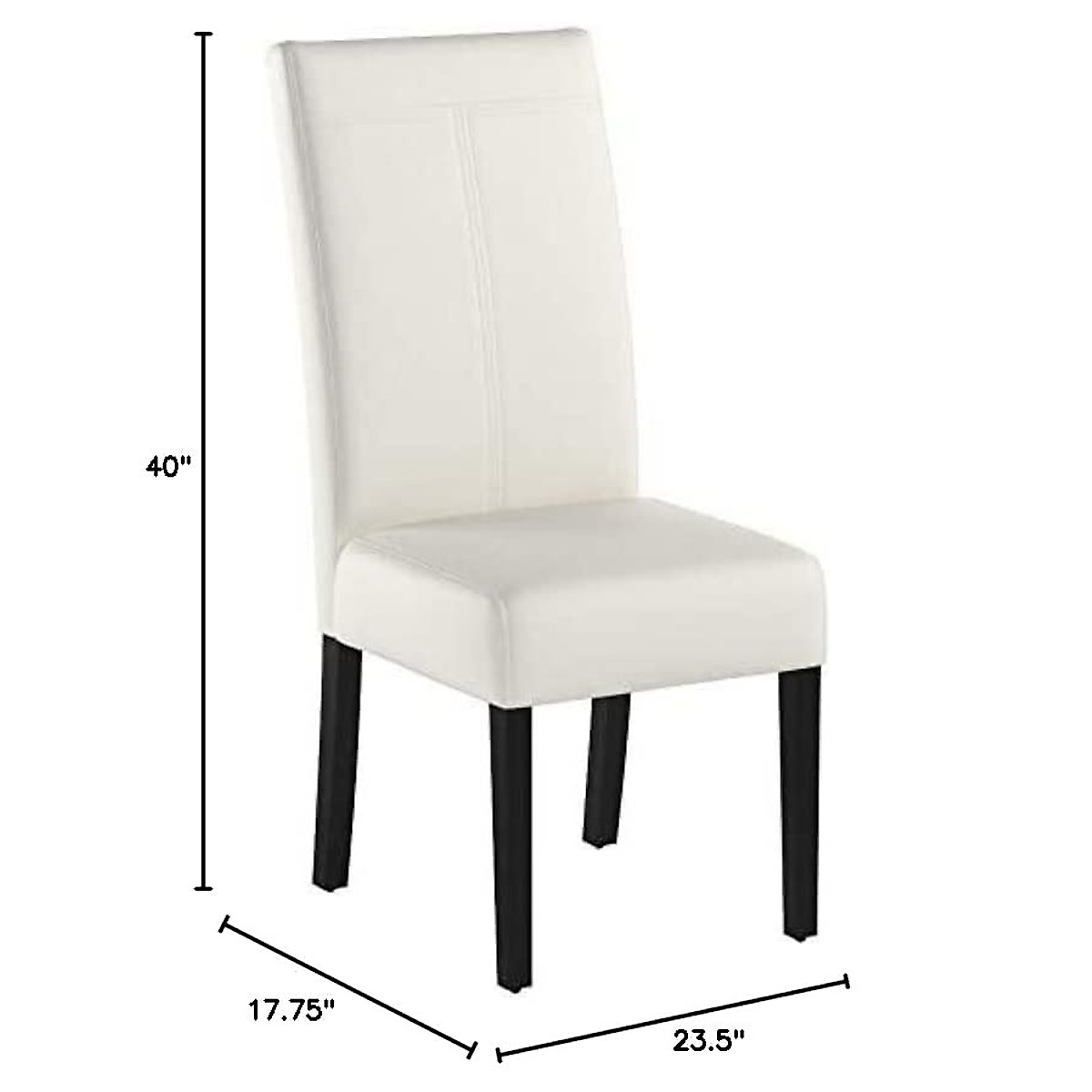Christopher Knight Home Lissa PU Dining Chairs, 2-Pcs Set, Ivory