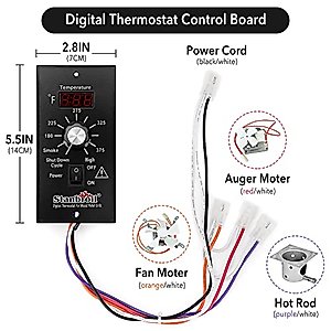 Stanbroil Replacement for Traeger Digital Controller Kit, Upgraded BBQ Temperature Controller with 7" RTD Temperature Sensor Probe Fit for Traeger Pellet Grills