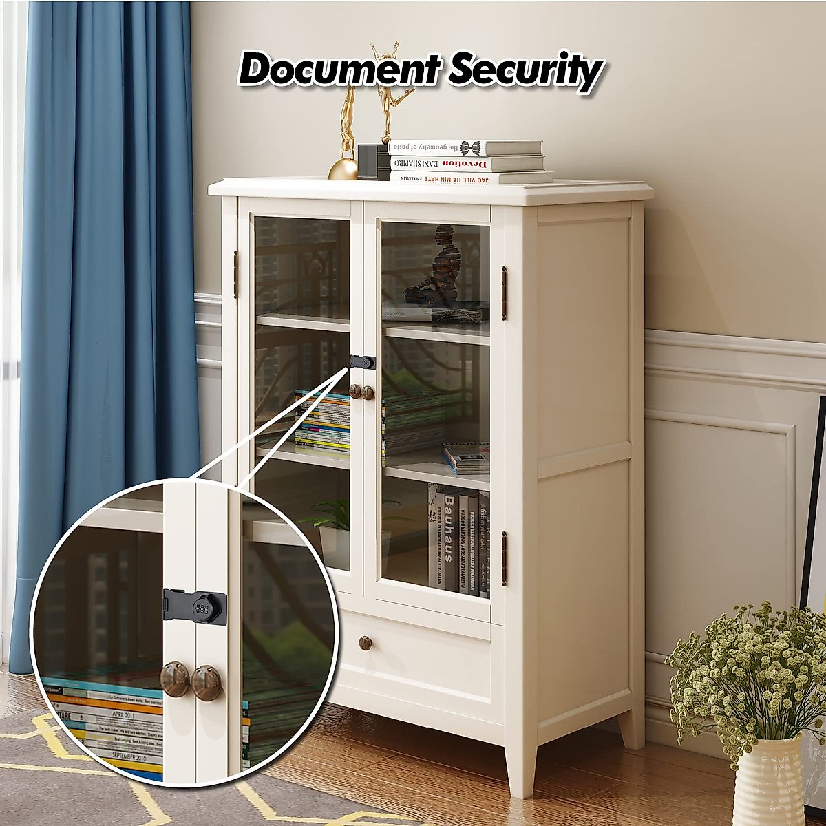 Mugvolax Anti-Theft Household Cabinet Password Hasp Locks, Combination Door Lock, Combination Latches, Keyless Door Lock, Hasp Locks with 3 Digit Password for Combination and Cabinet