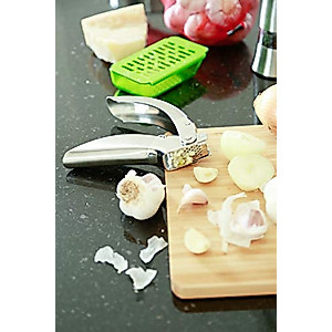 Kuhn Rikon Epicurean Garlic Press, Stainless Steel, 6.5 x 1 x 1.5 inches, Silver