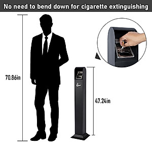 AIWFL Trash Receptacle Outdoor, Commercial Trash Can with Removable Inner Bucket, Easy to Clean, All-Metal Construction, Garbage Trash Bin for Porch/Guest Areas/Office/Balcony