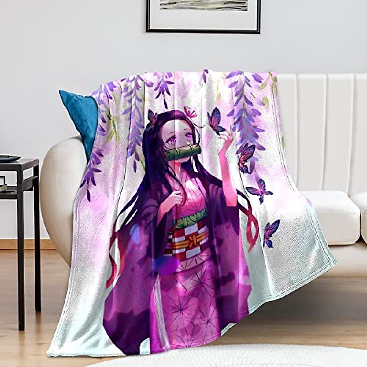 Anime Blanket Ultra Soft Flannel Fleece Cartoon Throw Blankets Home Decor Bedding Couch Sofa for Kids Adults Gift 50"X40"