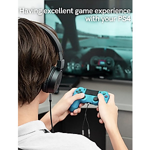 VIOY Mic Headphone Splitter, 3.5 mm Audio Headset Y Splitter Cable TRRS Male to 2 Female Separate Jack for PC Gaming Headset, PS4, Xbox One, Laptops, Tablet, Smartphone…