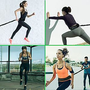 INTENT SPORTS 360° Dynamic Speed Resistance and Assistance Trainer Kit 8 Ft. Strength 80 Lb Resistance Running Bungee Band (Waist). Solo or Partner. Multi-Sport Maximize Power, Strength, Speed! eBook!