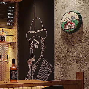 Vintage Lid Shape Wall Clock, 12-Inch Iron Wall Clock, Suitable for Office, Bar, Bedroom, Living Room (Blue)