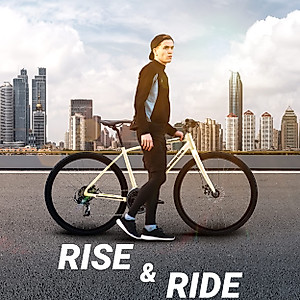 5Seconds Hybrid Bicycle Paramount 100 | Mountain Bike for Men, Women | 21-Speed, Lightweight Aluminum Alloy Frame, Adult Bike with Trigger Shifters and Mechanical Disc Brakes (Beige)