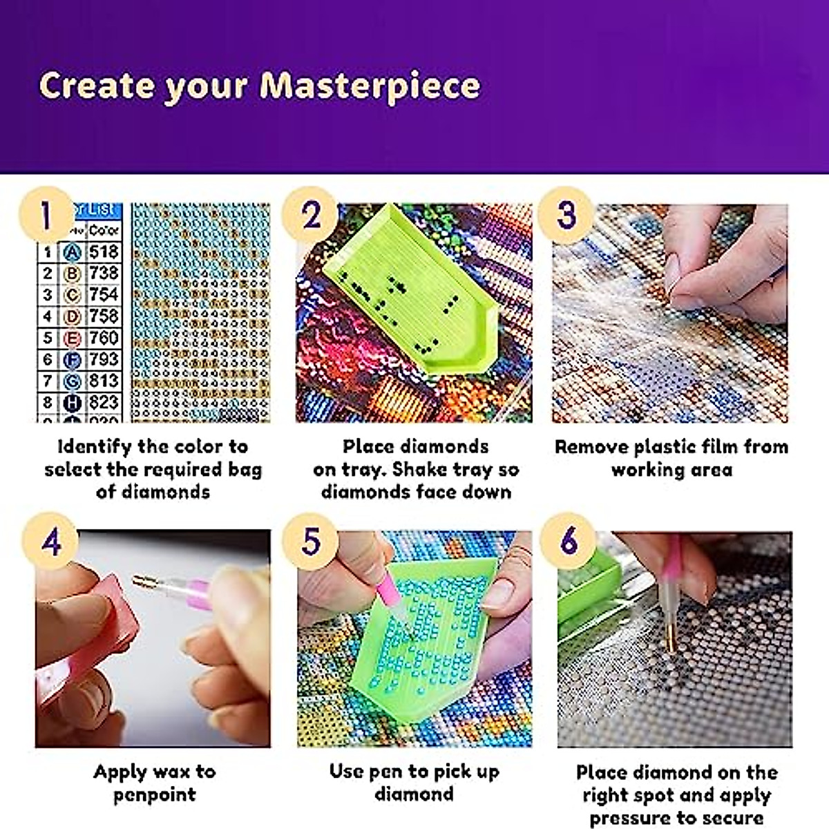 DOTSOPS 2P DIY Diamond Painting Kits 5D Full Drill for Adults Art Moon Tree Combo Suitable Kids Home Wall Decor Christmas All Saints' Day Gifts of Life Crystal Rhinestone Embroidery Craft12x16in