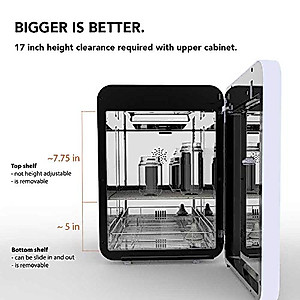 Wabi UV-C Sterilizer and Dryer for Baby Bottles, Electronic Devices and Kitchen Wares, Low Heat Ultraviolet Lighting Sanitizer with Touch Panel, Countertop Sterilized Storage Unit