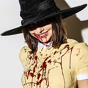 Fake Teeth Vampire Teeth Gnarly Teeth Gag Teeth Ugly Teeth Joke Teeth Denture Funny Teeth Costume for April Fool‘s Day Party Favors, 24 Pieces (Blood Style, Classic Style)