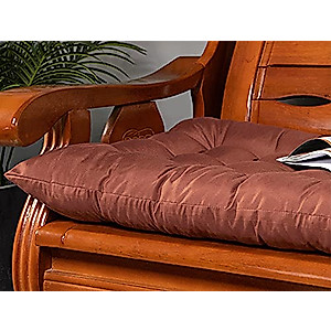 Hruile Garden Bench Cushion Pad 2 3 Seater Indoor Outdoor, Thick Seat Cushion Seat Pad Chaise Swing Chair Cushion Rectangle Bench Mat Cushion for Garden Patio,48x120cm,Orange