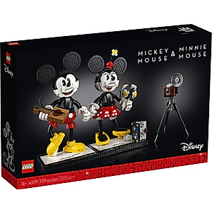 LEGO Disney Mickey Mouse & Minnie Mouse Buildable Characters (43179), Classic-Style Mickey Mouse Collectible Adult Building Kit, New 2021 (1,739 Pieces)