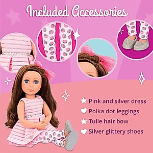 Glitter Girls - Bluebell 14-inch Poseable Fashion Doll - Dolls for Girls Age 3 & Up,Pink, Brown, Silver, Blue