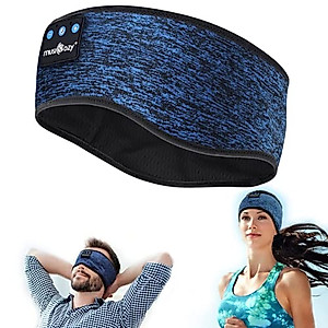 MUSICOZY Bluetooth 5.2 Headband Sports Sleep Headphones, Bluetooth Ear Muffs for Winter Side Sleepers Workout Running Insomnia Travel Yoga Office Cool Gadgets Tech Unique Gifts, 2 Pack