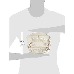 Osocozy Two Sized Fitted Cloth Diaper - Soft, Durable and Absorbent 100% Cotton Birdseye Weave Material. Easy to Use Snap Closures. Size 1 Fits 7-18 lbs.