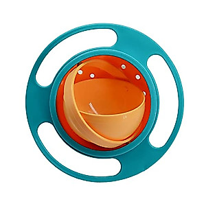 Song Qing Magic Gyro Bowl 360 Degree Rotate Spill-Proof Bowls with Lid Plastic Creative Dishes Practice Feeding Bowls