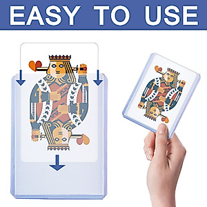 70 Pieces Card Sleeves Clear Hard Plastic Card Holder Trading Card Penny Sleeves Holder for Top Loaders,Baseball Card, Sports Cards,Credit/Trading Card(4 x 3 Inch)