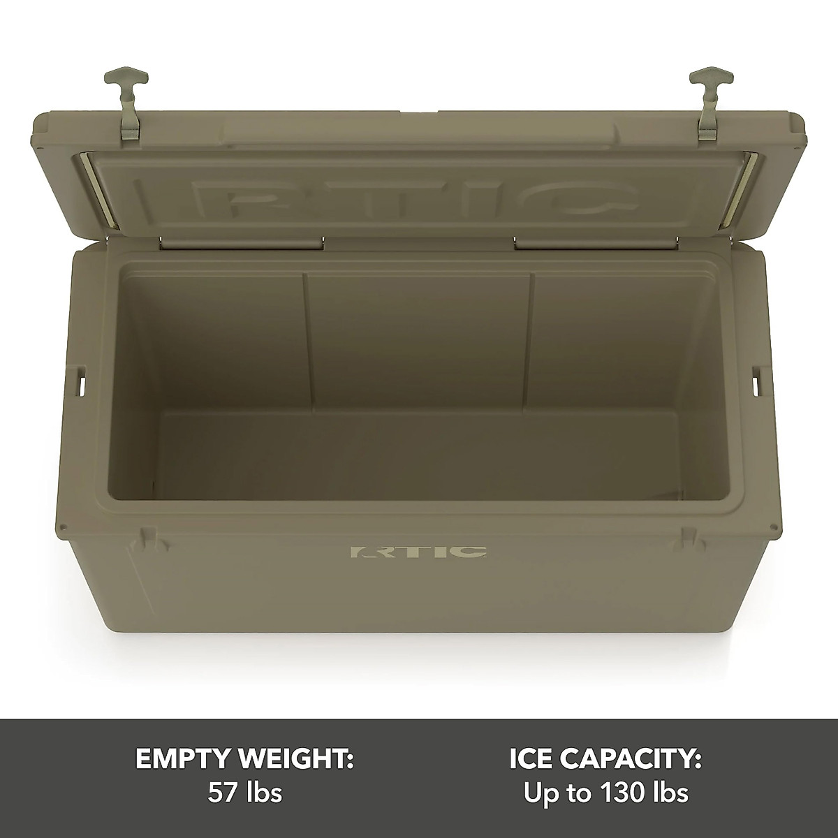 RTIC 145 QT Ultra-Tough Cooler Hard Insulated Portable Ice Chest Box for Beach, Drink, Beverage, Camping, Picnic, Fishing, Boat, Barbecue, Olive